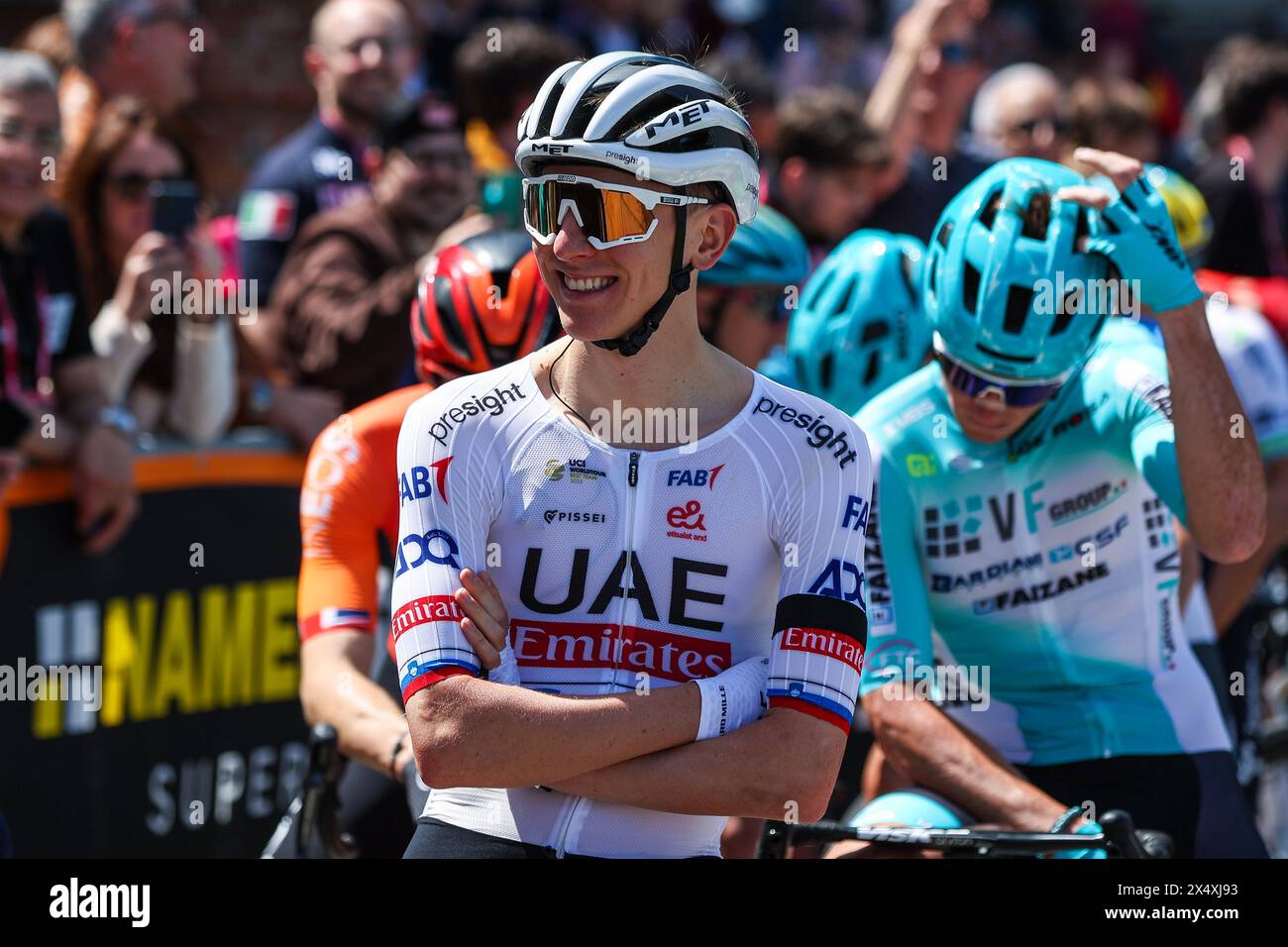 Tadej Pogacar of Slovenia and UAE Team Emirates seen prior the start ...