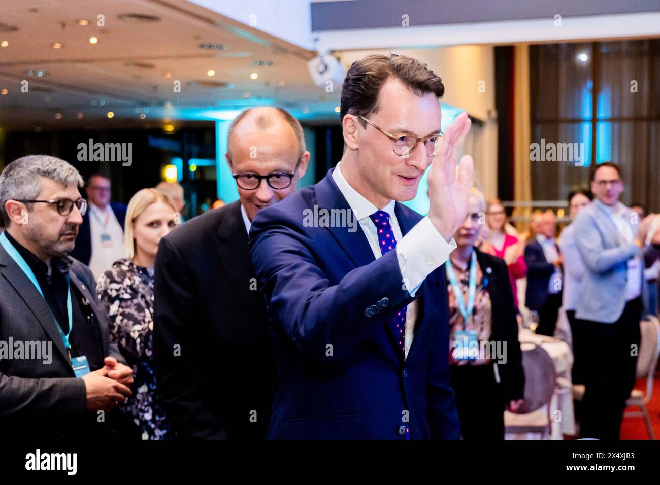 Berlin, Germany. 05th May, 2024. Hendrik Wüst (CDU, r), Minister ...