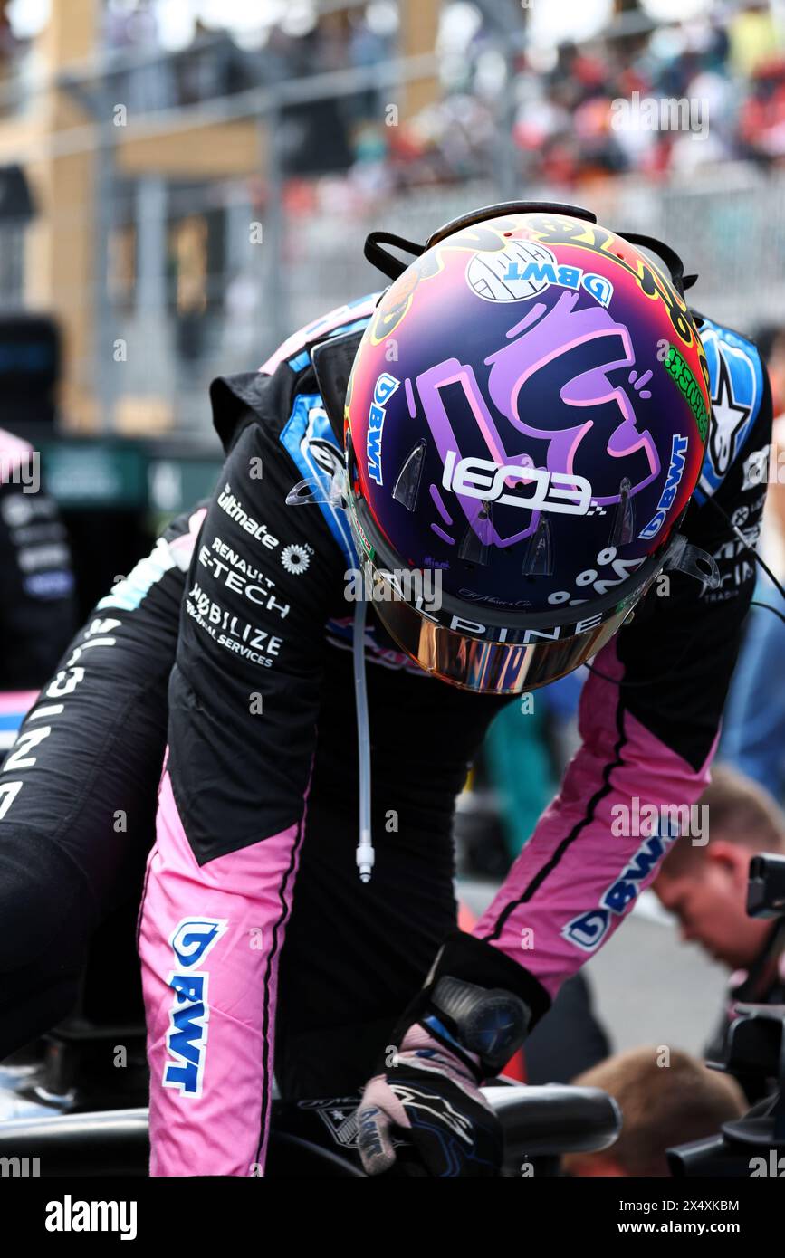 Miami, USA. 05th May, 2024. Esteban Ocon (FRA) Alpine F1 Team A524 on the grid. Formula 1 World ...