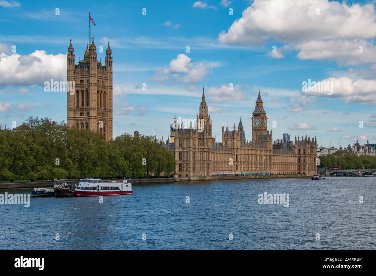 The Neo-Gothic Splendour of the Palace of Westminster, London, UK Stock ...