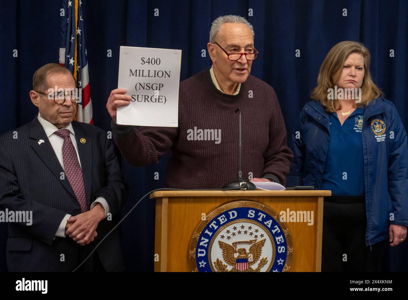 New York, New York, USA. 5th May, 2024. (NEW) Senator Schumer announces ...