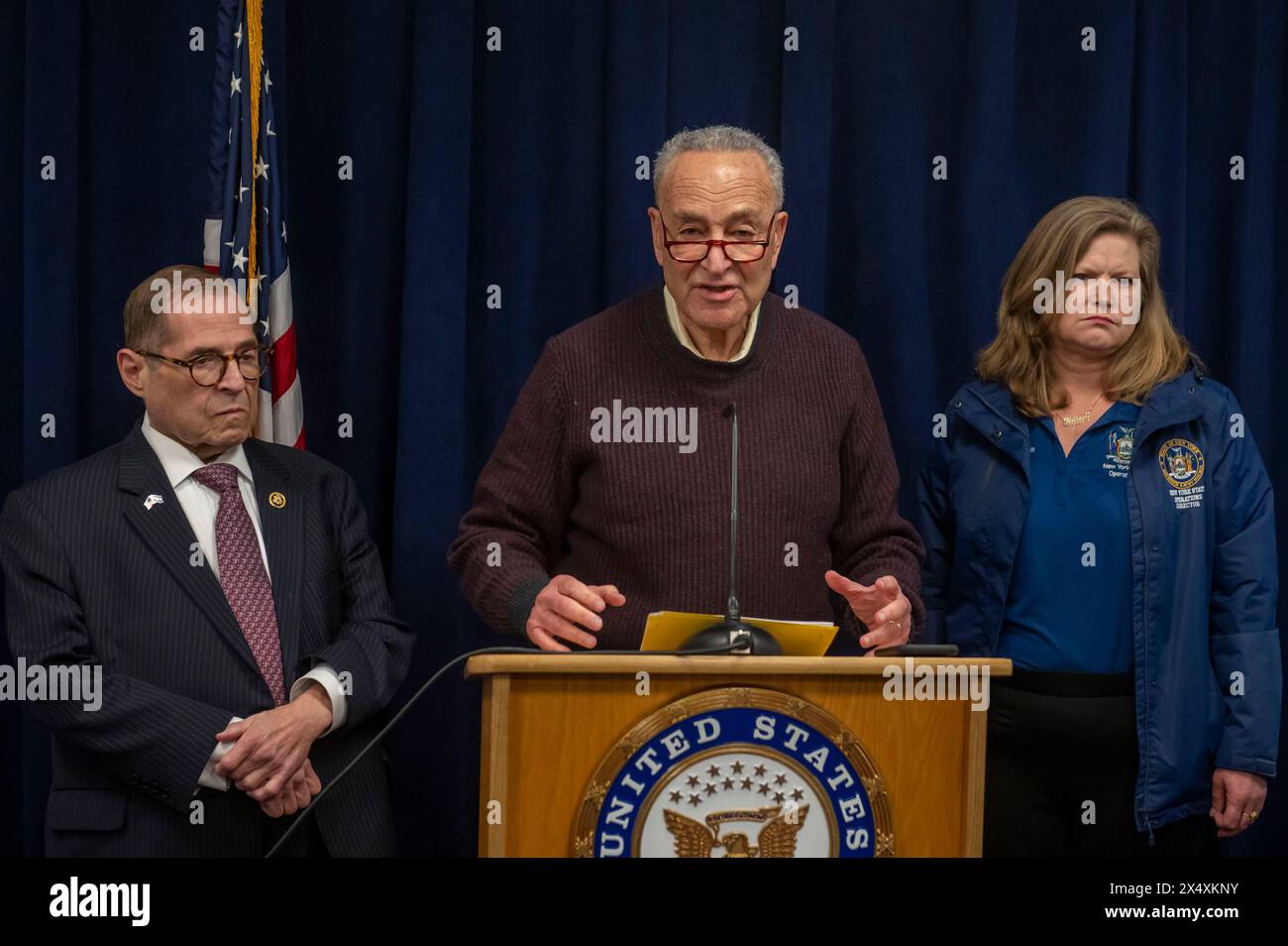 New York, New York, USA. 5th May, 2024. (NEW) Senator Schumer announces ...