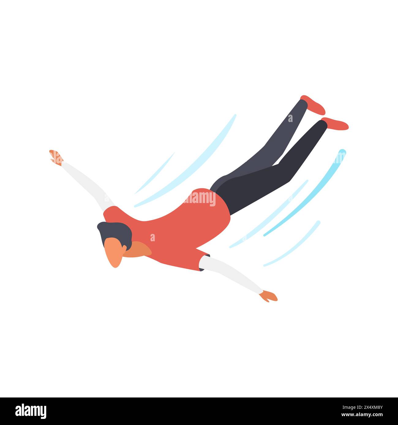 Man and arms open and wind Stock Vector Images - Alamy