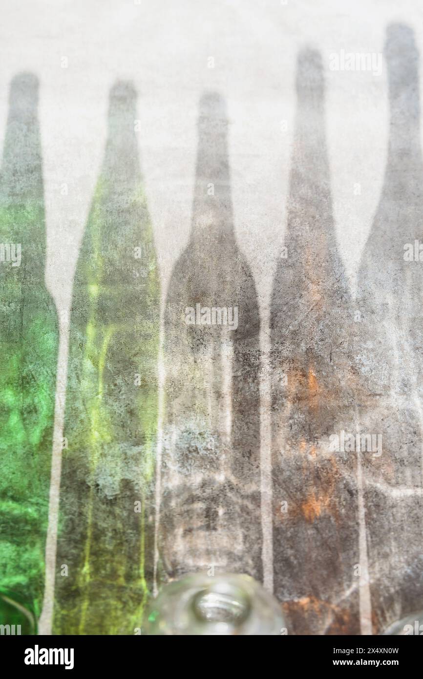 Separate collection of glass garbage. Eco friendly and zero waste ...