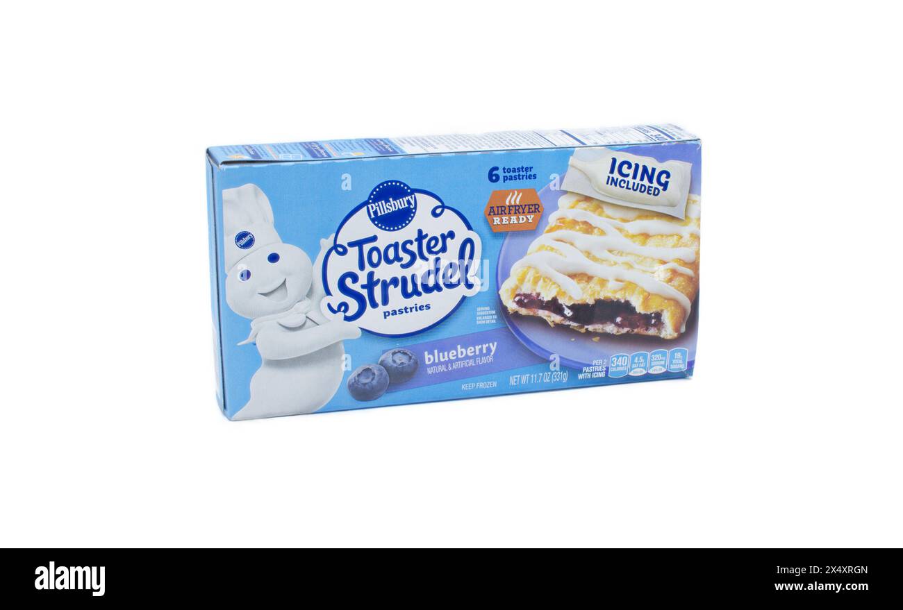 Ocala, Florida 3-10-2024 Illustrative Editorial box of Pillsbury brand ...