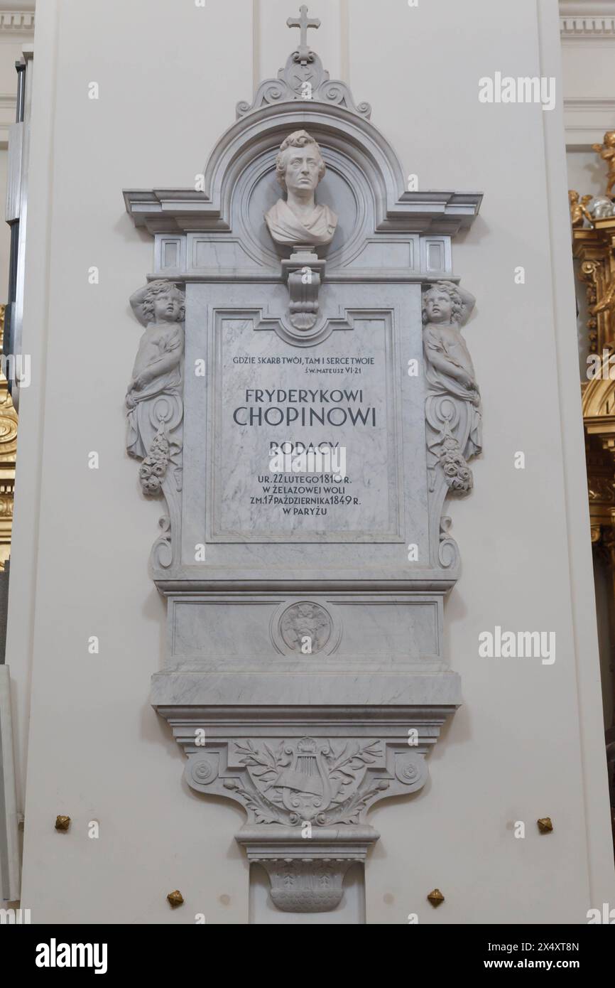 Church of the holy cross Chopin Warsaw Poland Stock Photo - Alamy