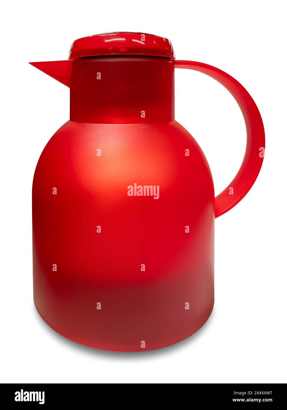 Red thermal jug isolated on white with clipping path included Stock ...