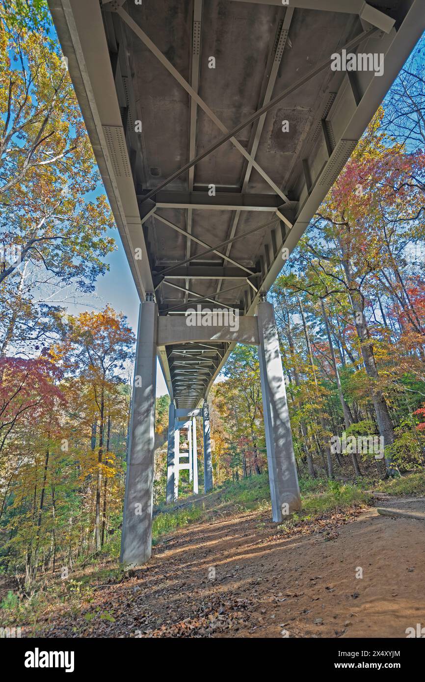 Underside View of a Blue Ridge Parkway Bridge Near the Roanoke River in ...