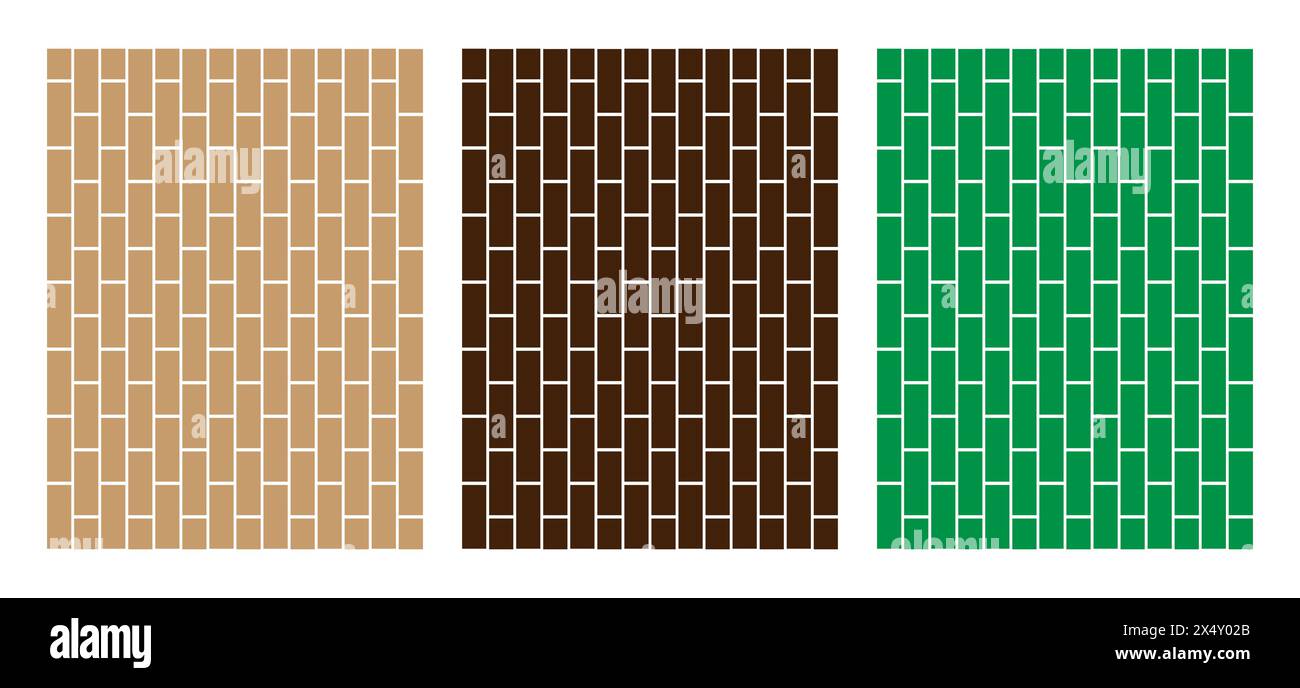 Brick wall icons trendy flat line art style vectors Stock Vector Image ...