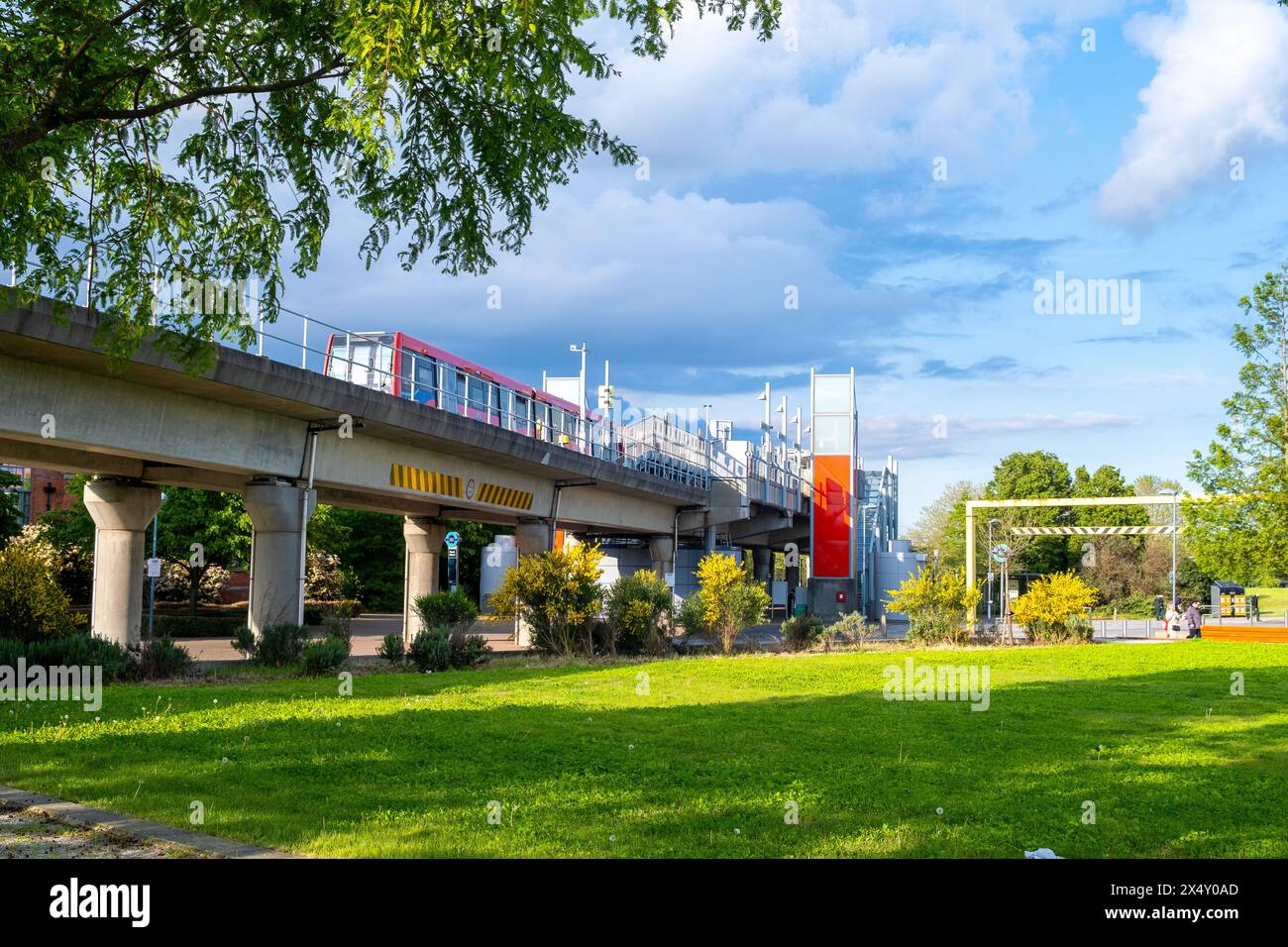 London, England. Royal Albert Station, DLR Line Stock Photo - Alamy