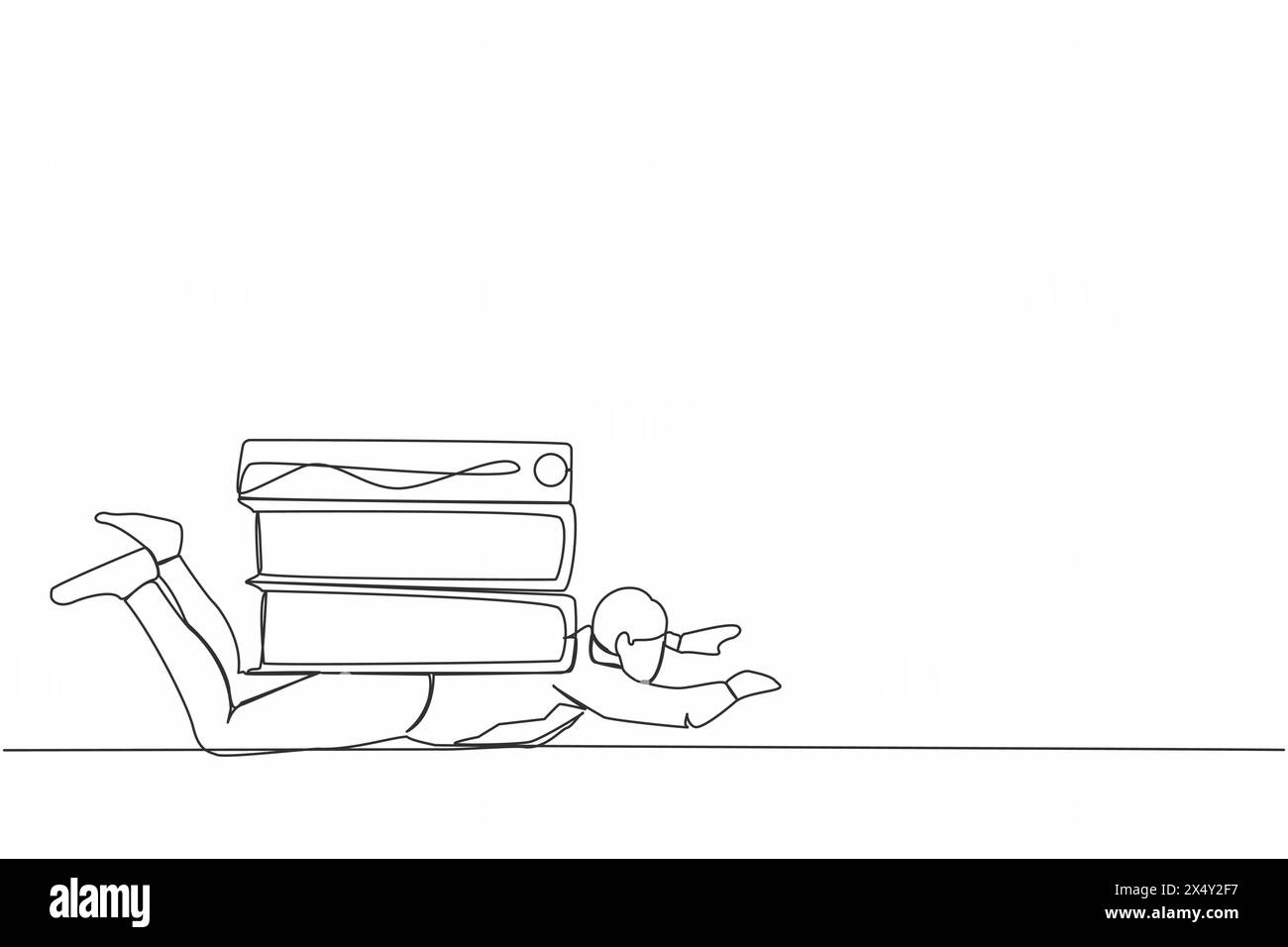 Cartoon man crushed under heavy hi-res stock photography and images - Alamy