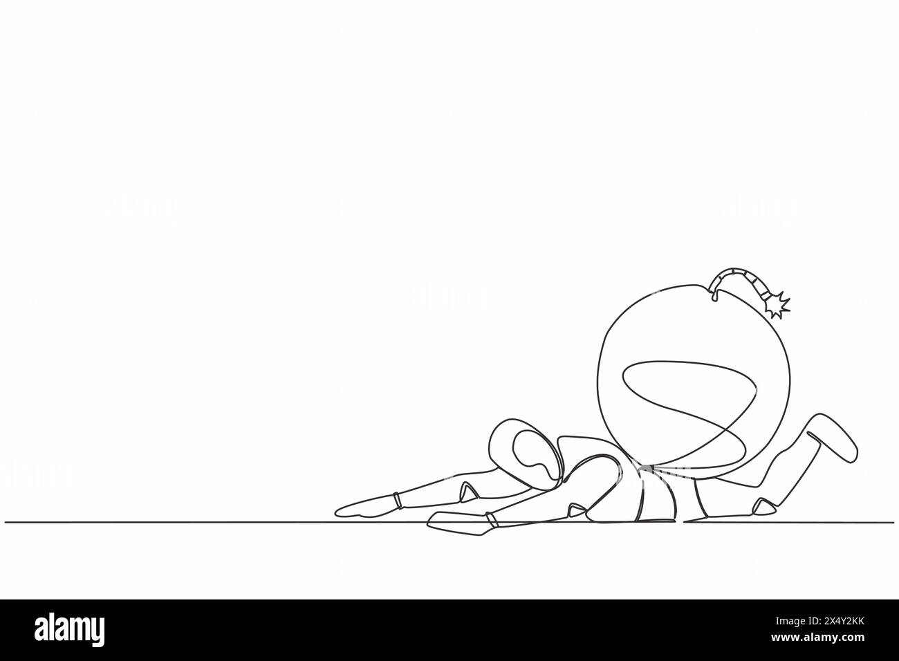 Single continuous line drawing stress robot under heavy bomb burden ...