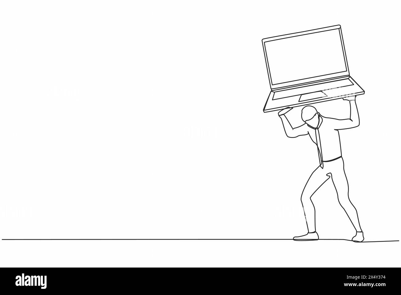 Employee carrying laptop Stock Vector Images - Alamy