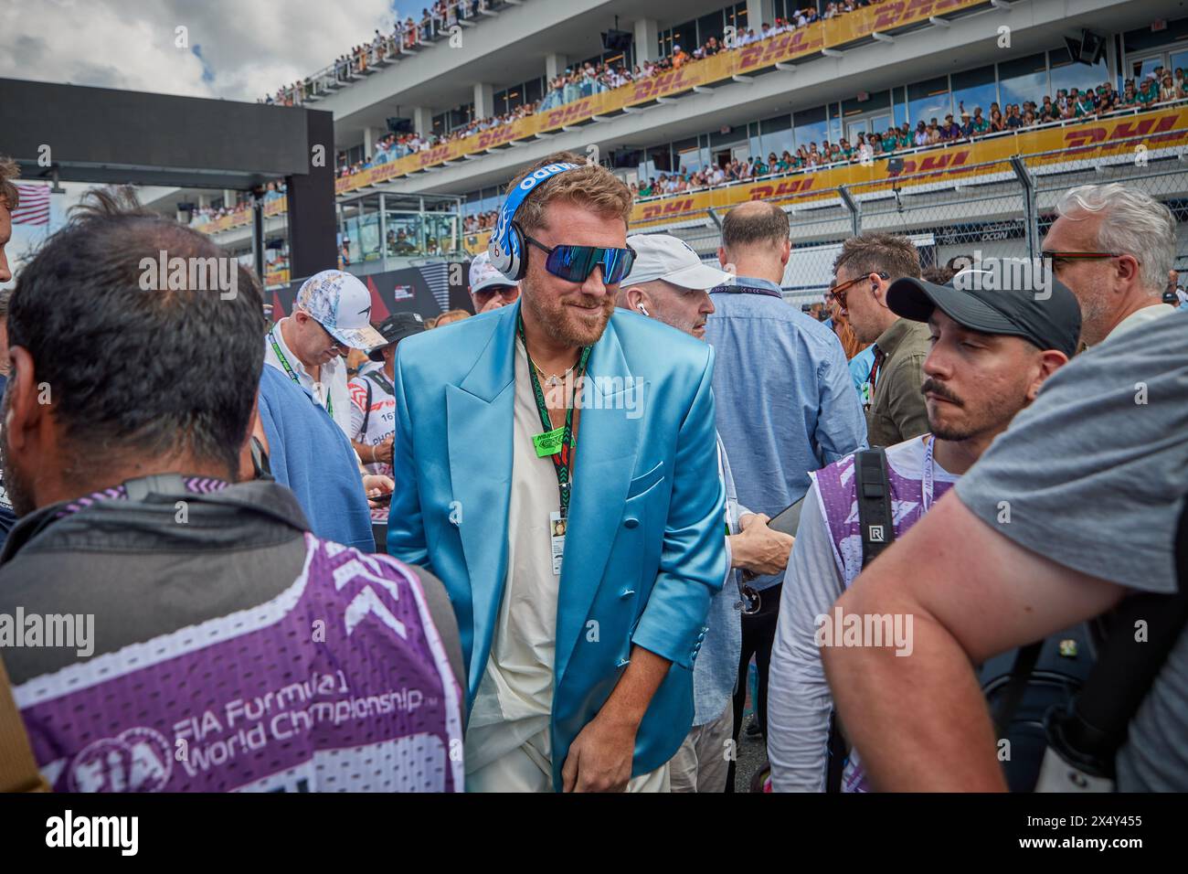 Miami Gardens, FL, USA. 5th May 2024. Post Malone. Race Day. Grid F1 ...