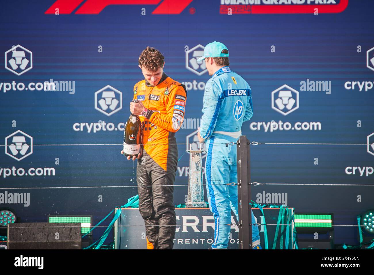 Miami Gardens, FL, USA. 5th May 2024. Podium. 1st place: 4 Lando Norris ...