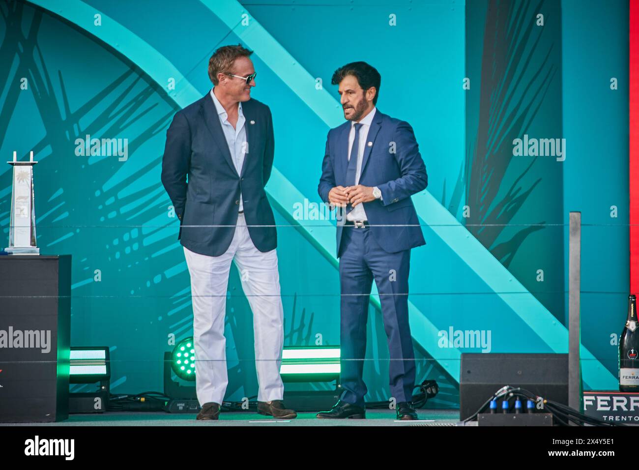 Miami Gardens, FL, USA. 5th May 2024. Podium. 1st place: 4 Lando Norris ...