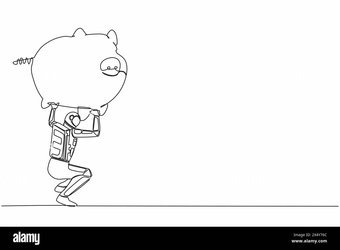 Cartoon pig back hi-res stock photography and images - Alamy