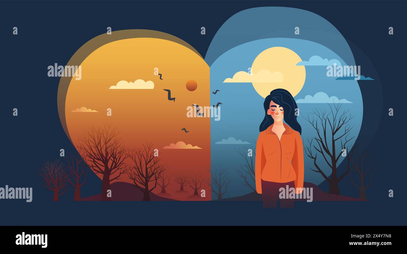 depressed woman sad girl suffering from psychological diseases anxiety ...