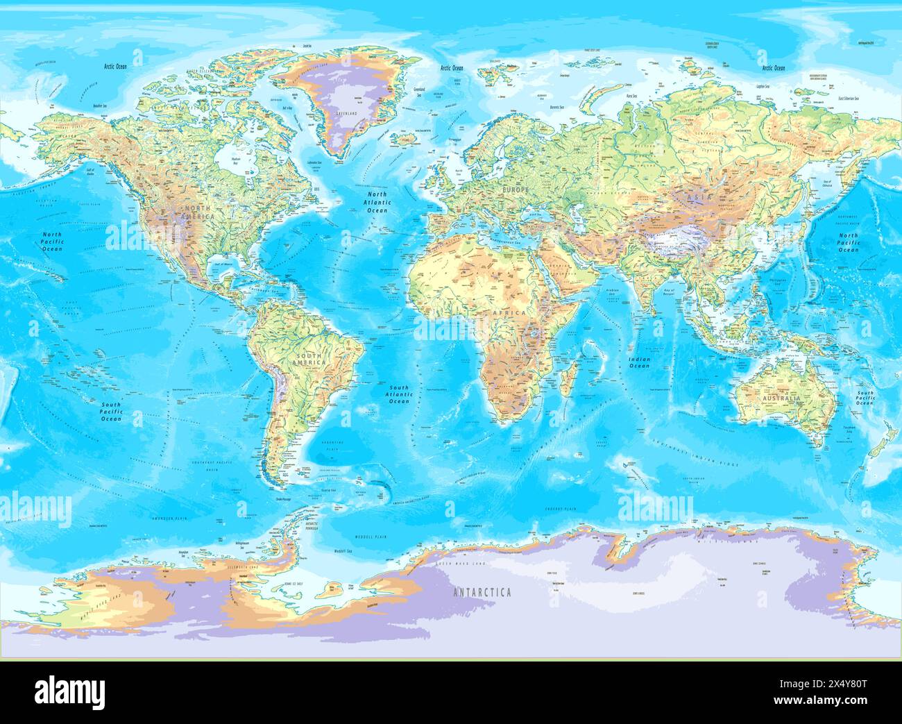 Antarctica detailed map hi-res stock photography and images - Alamy