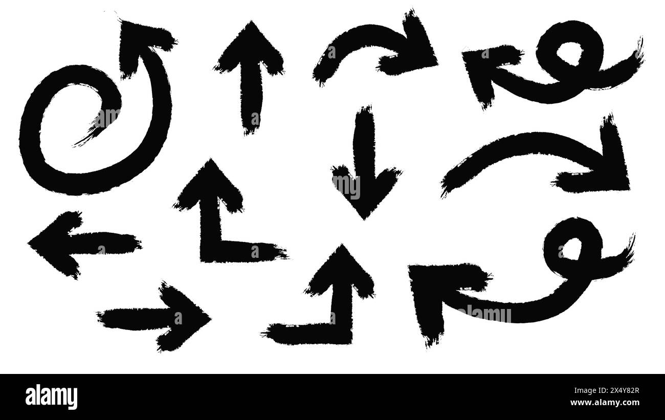 Vector Arrow Brushes for Creative Design Use Stock Vector Image & Art ...