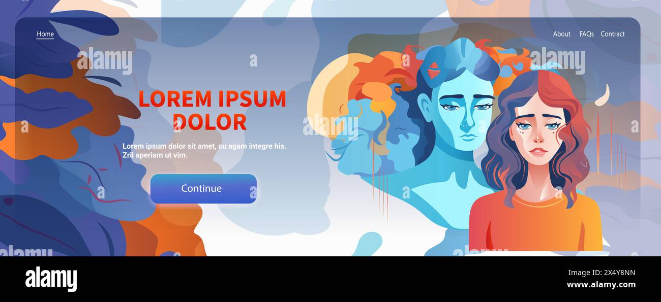 depressed woman sad girl suffering from psychological diseases anxiety ...