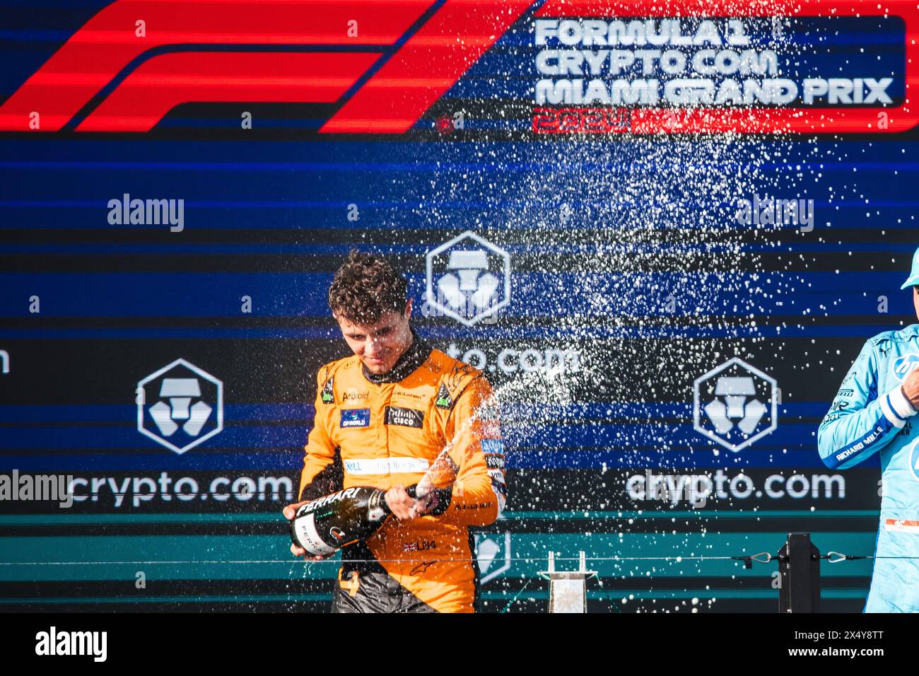 Miami, USA. 05th May, 2024. Race winner Lando Norris (GBR) McLaren ...