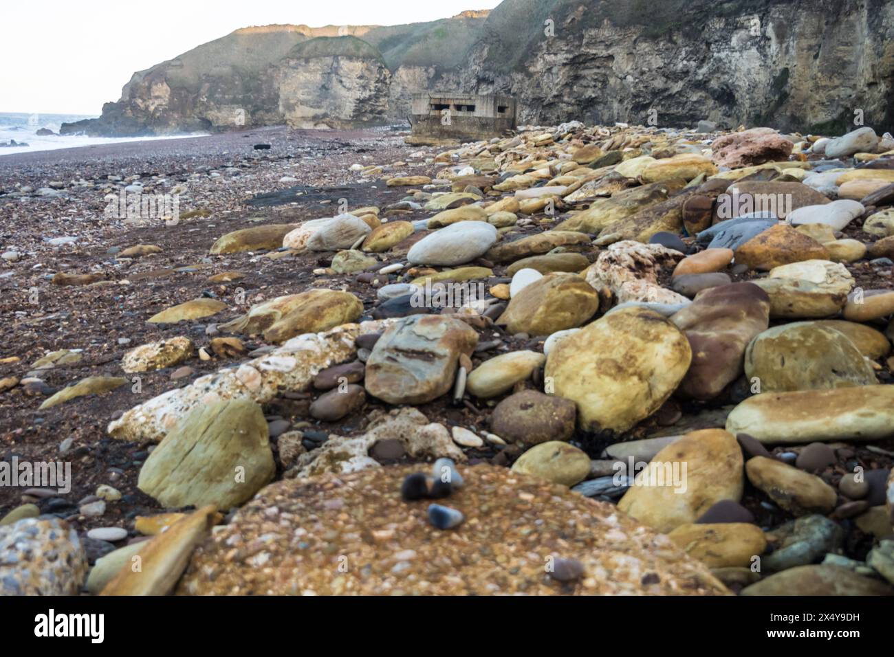 Rocks and Pebbles Stained from Previous Mineworks at Blast Beach ...
