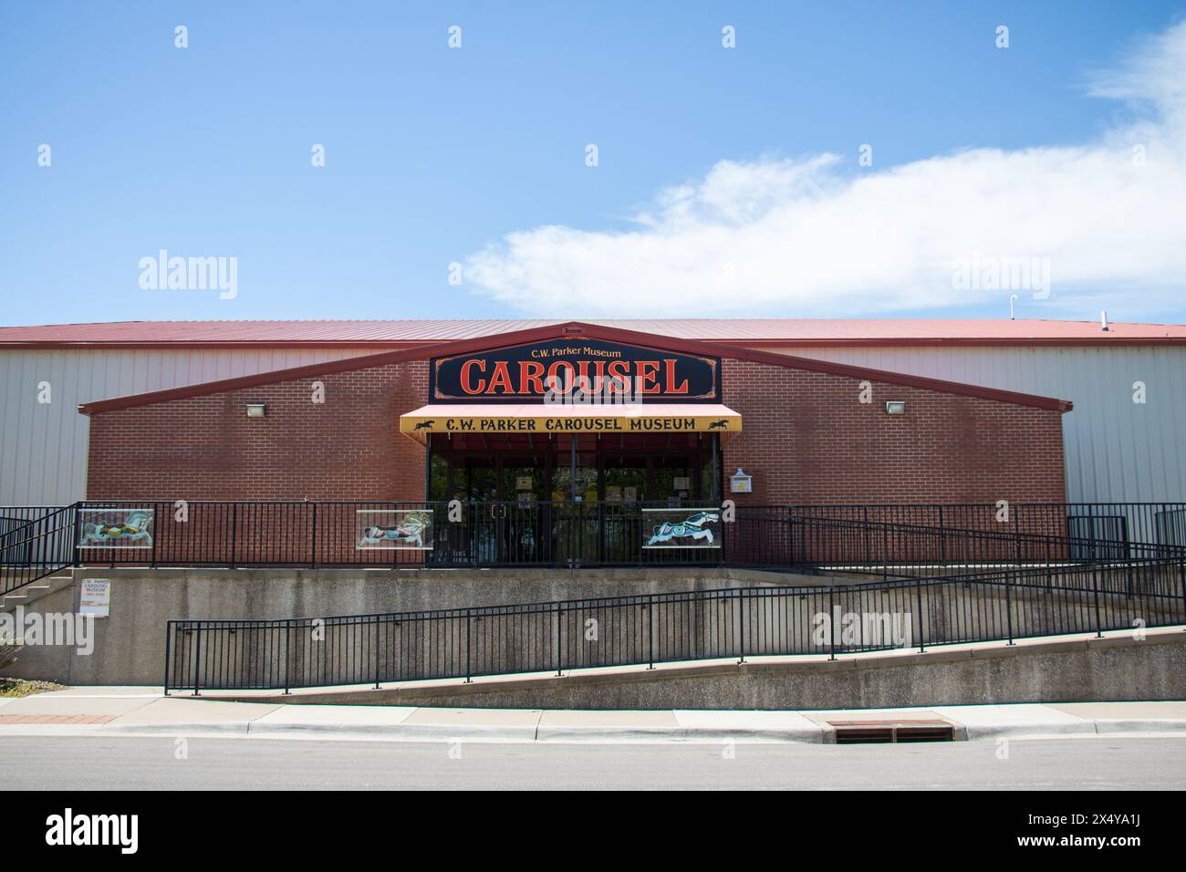 C.W. Parker Carousel Museum in Historic Leavenworth Kansas Stock Photo ...