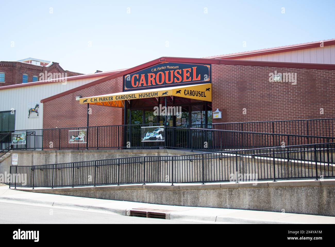 C.W. Parker Carousel Museum in Historic Leavenworth Kansas Stock Photo ...