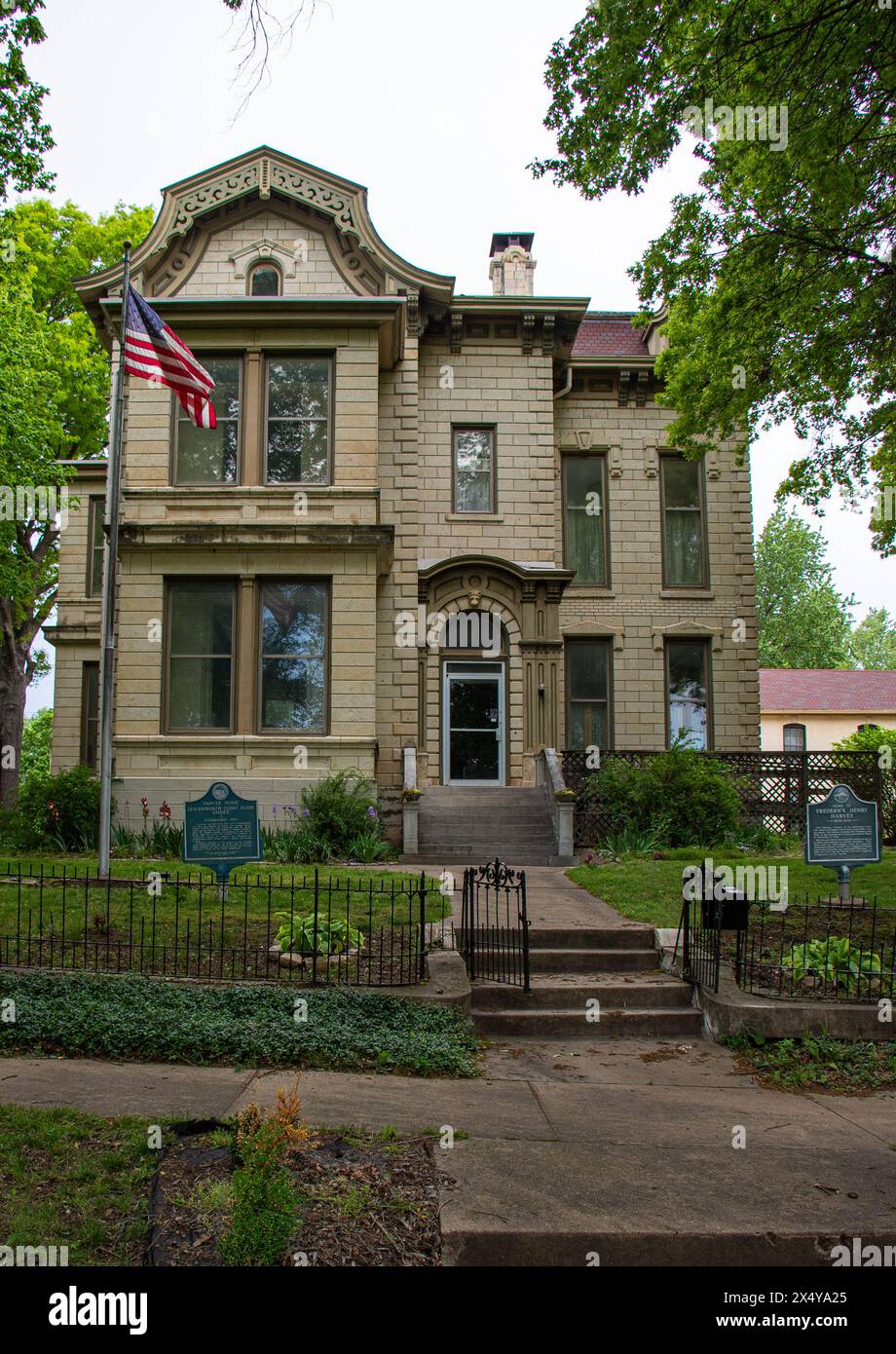 Frederick Henry Harvey Museum Historic Leavenworth Kansas KS Stock ...