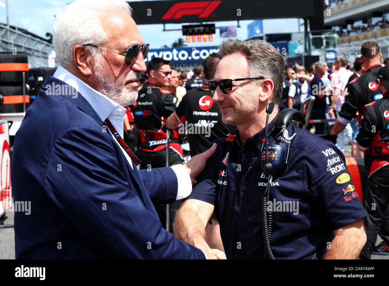 (L to R): Lawrence Stroll (CDN) Aston Martin F1 Team Investor with ...