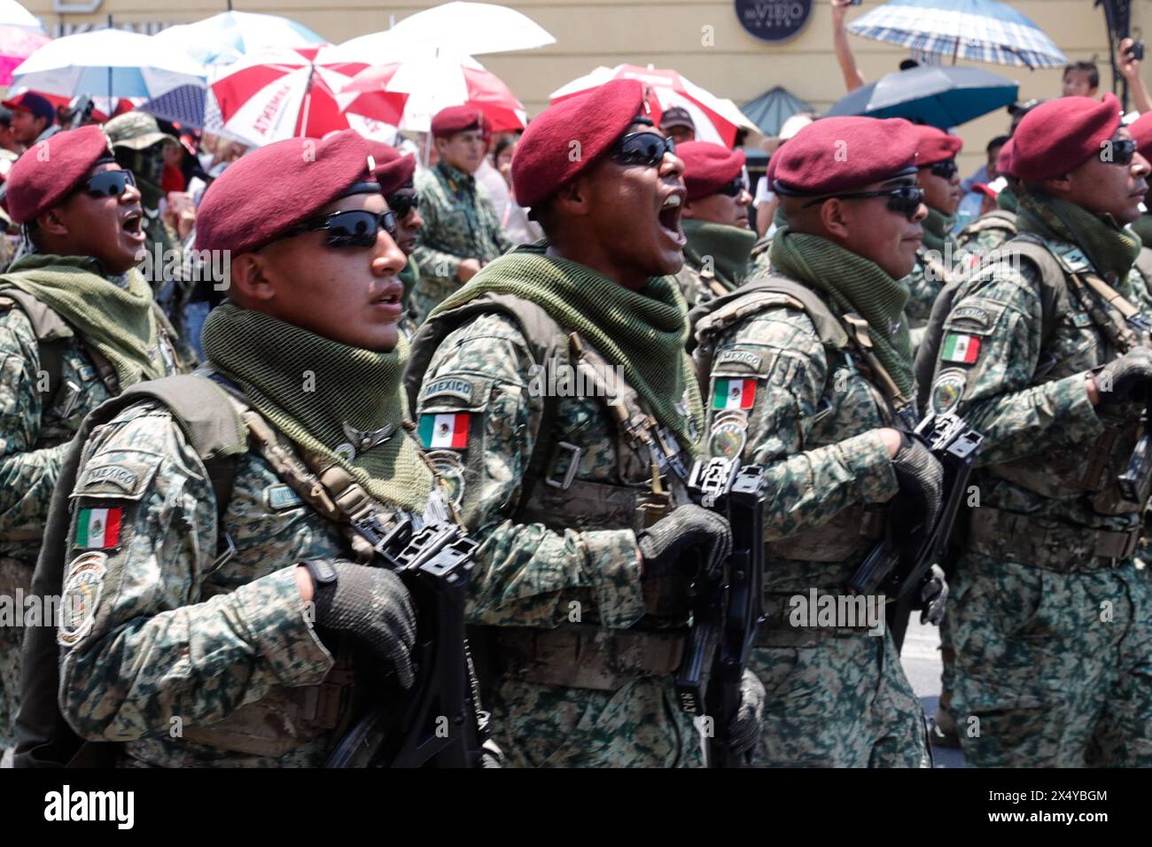 Puebla City, Mexico. 05th May, 2024. Members of Mexico's Army take part ...