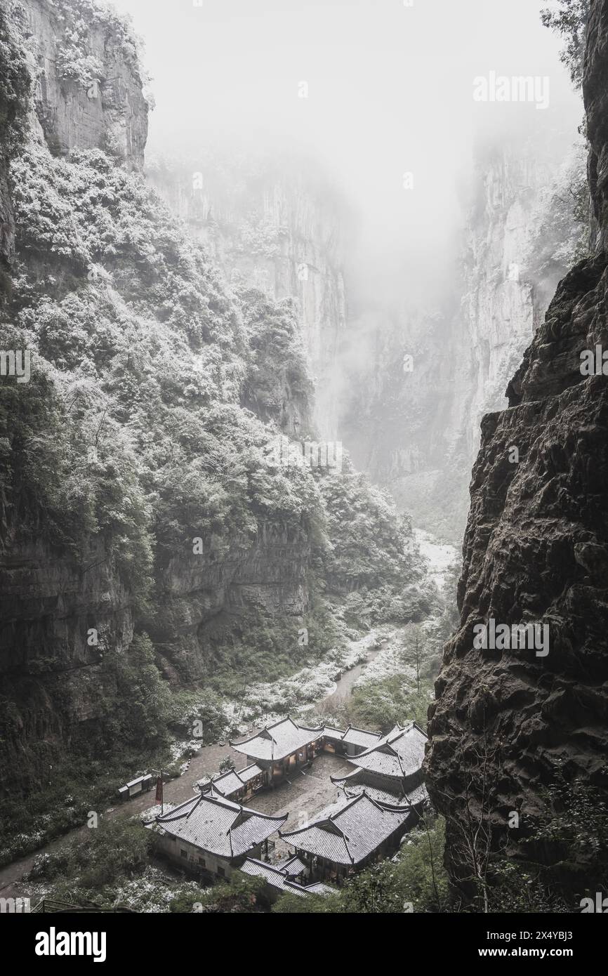 The Three Natural Bridges in Xiannushan Town, Wulong District ...