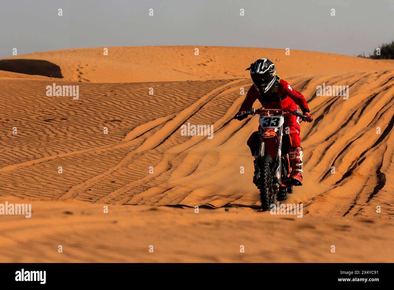 Khawa, Botswana's capital city Gaborone. 4th May, 2024. A biker ...