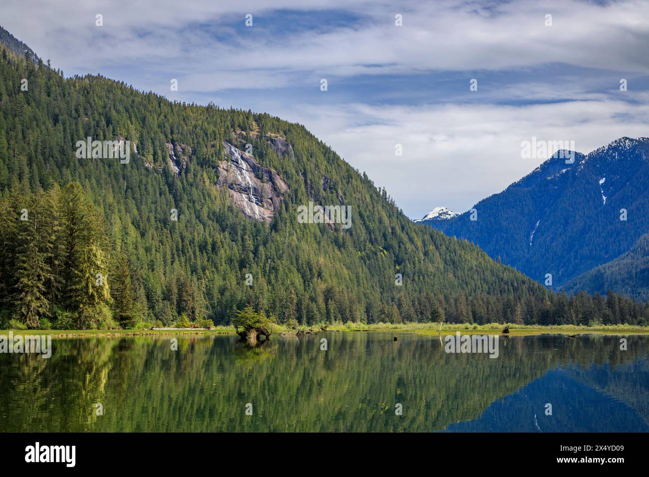 Waterfalls on the cliffs overlooking the scenic Stafford Estuary ...