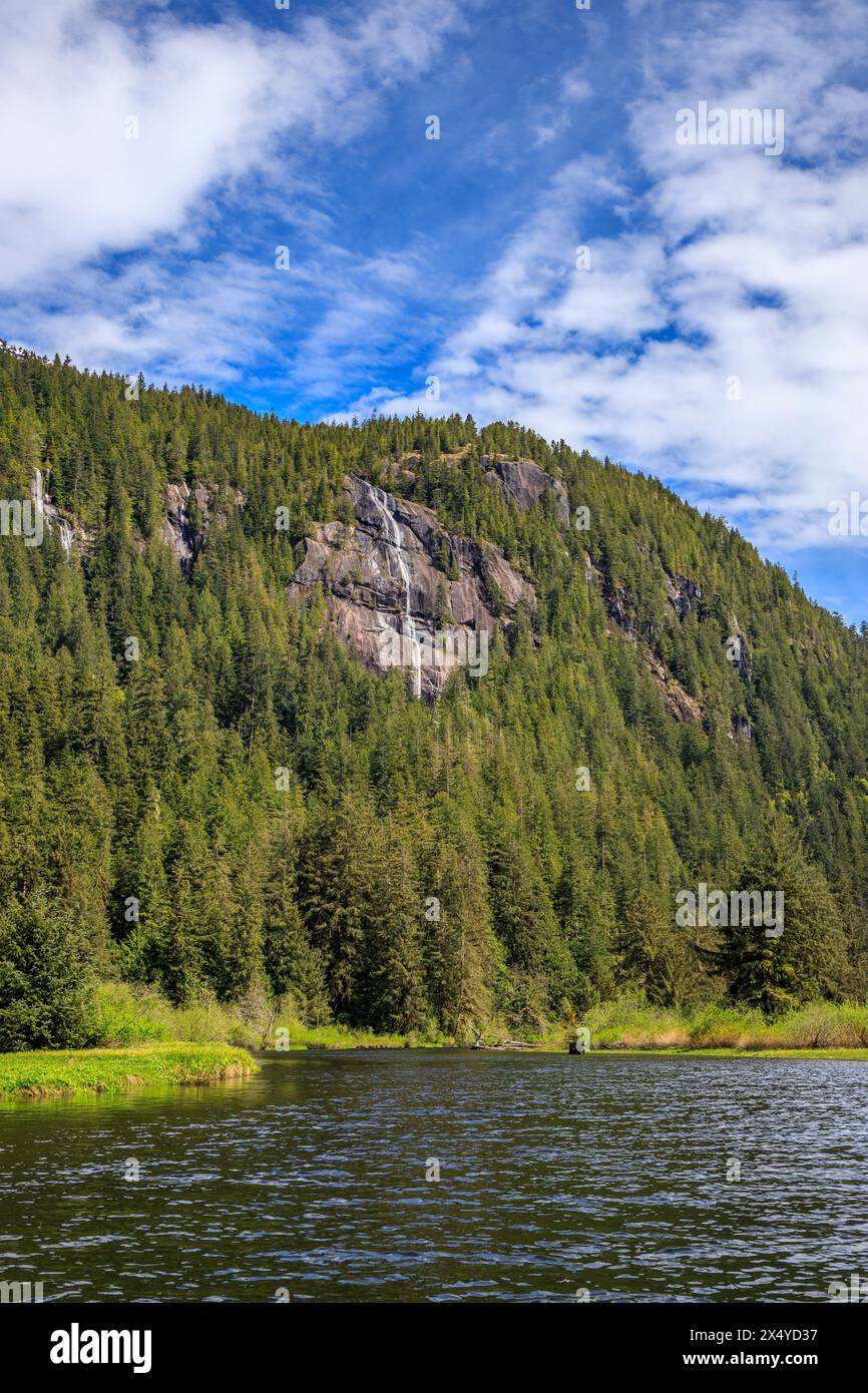 Waterfalls on the cliffs overlooking the scenic Stafford Estuary ...
