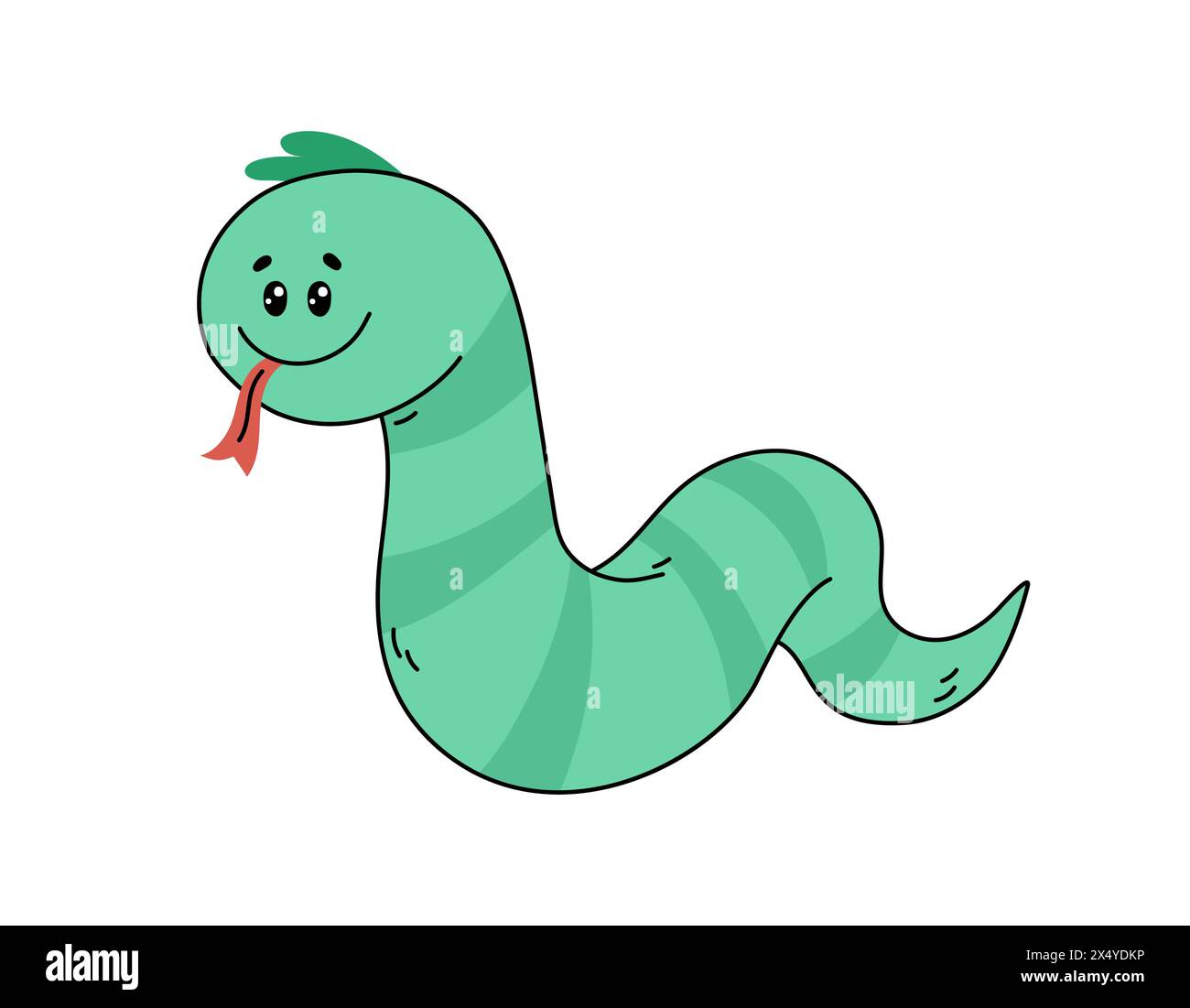 Snake isolated vector doodle illustration. 2025 year symbol. Cute ...