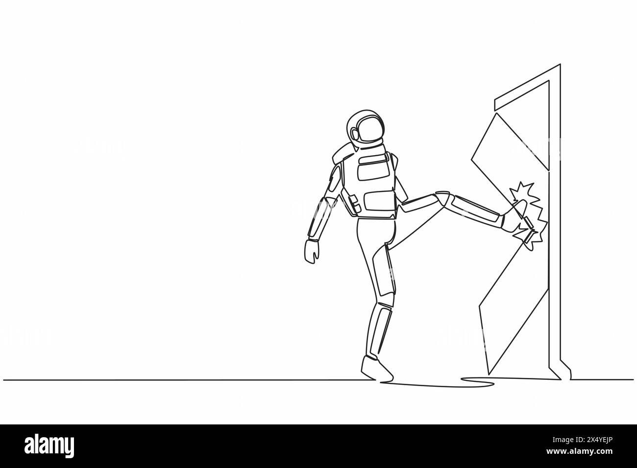 Kicking in the door Stock Vector Images - Alamy