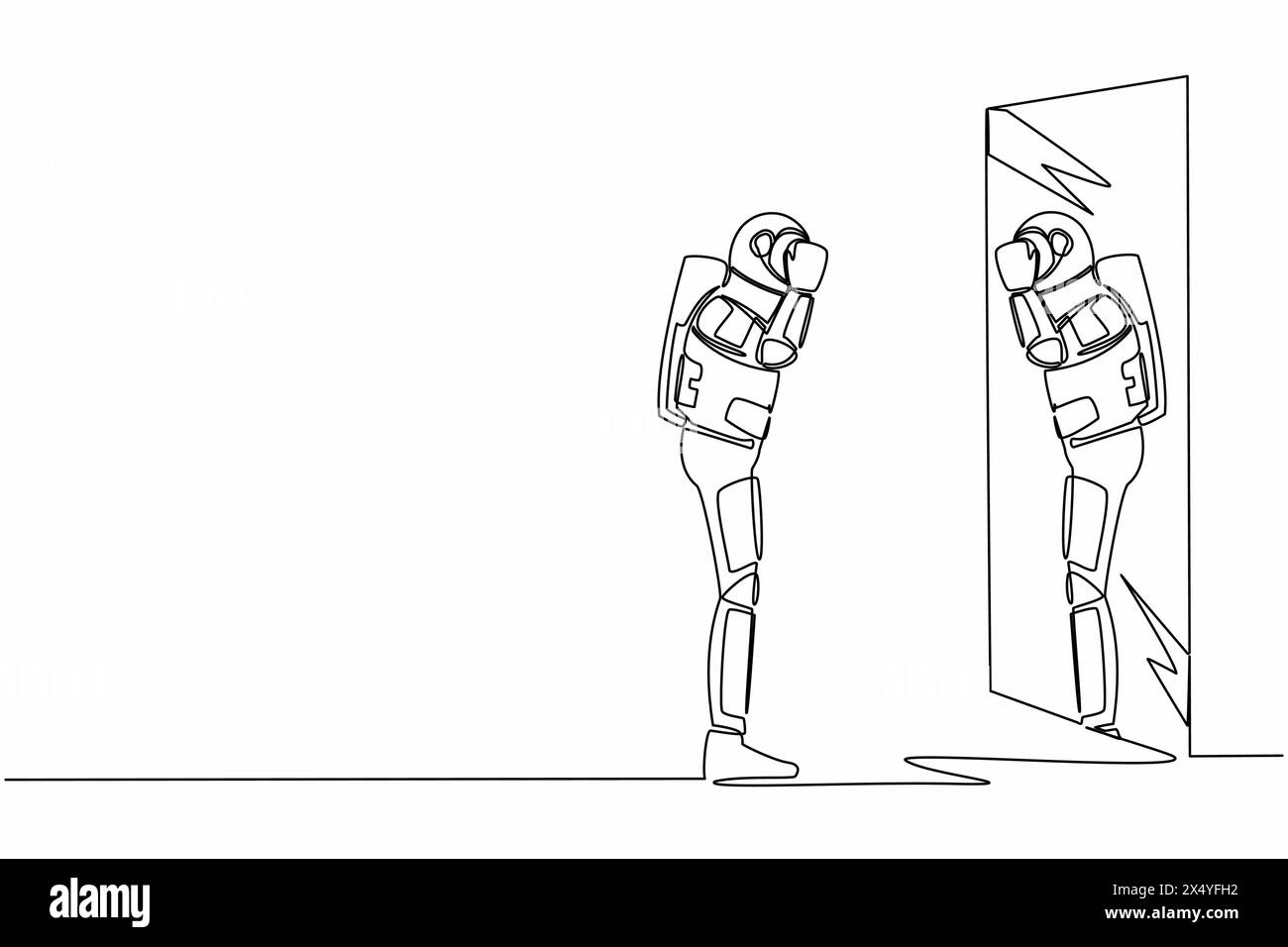 Astronaut shaving Stock Vector Images - Alamy