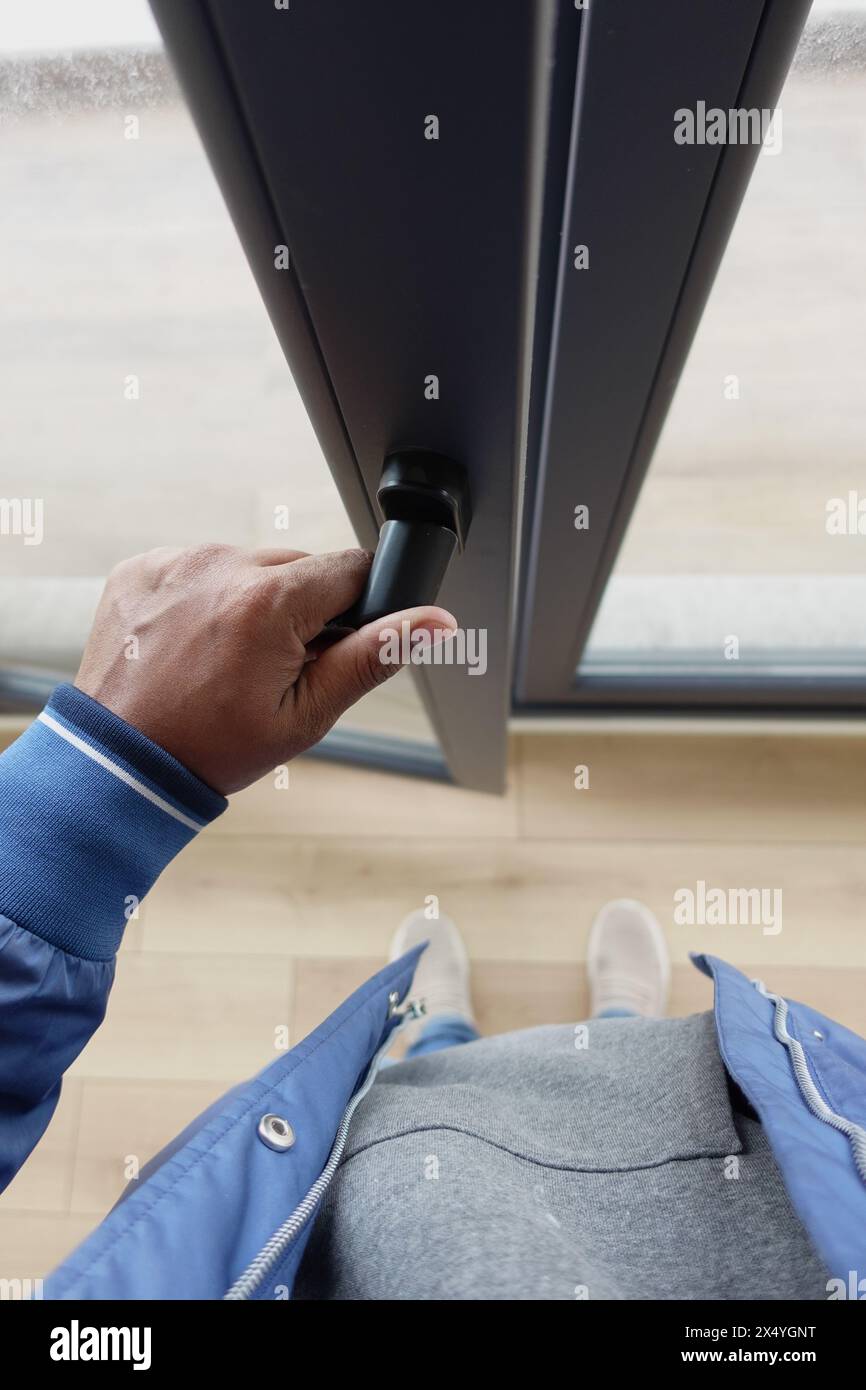 Hand open gray plastic pvc hi-res stock photography and images - Alamy