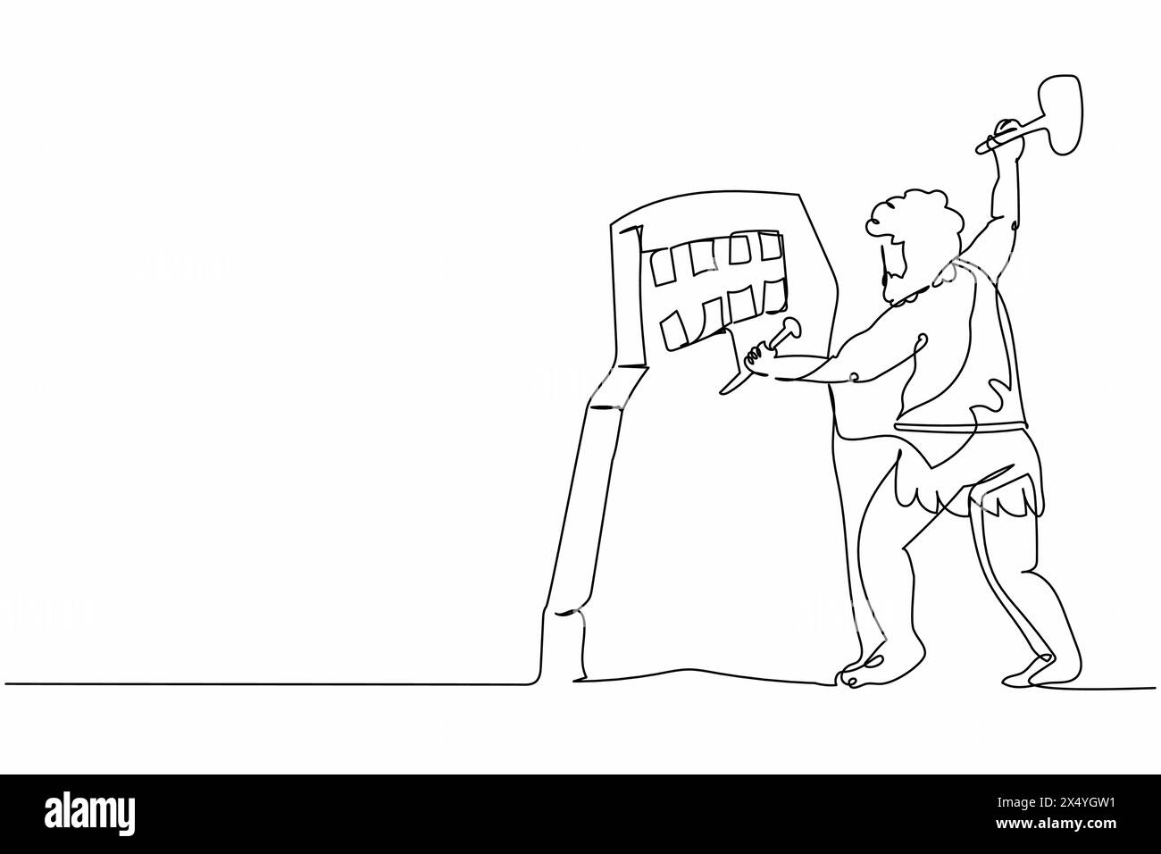 Big stone carving Stock Vector Images - Alamy