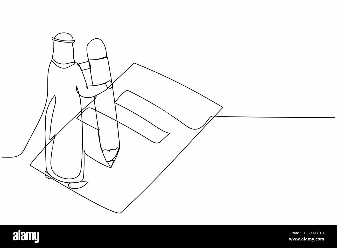 Arabic businessman writing Black and White Stock Photos & Images - Alamy