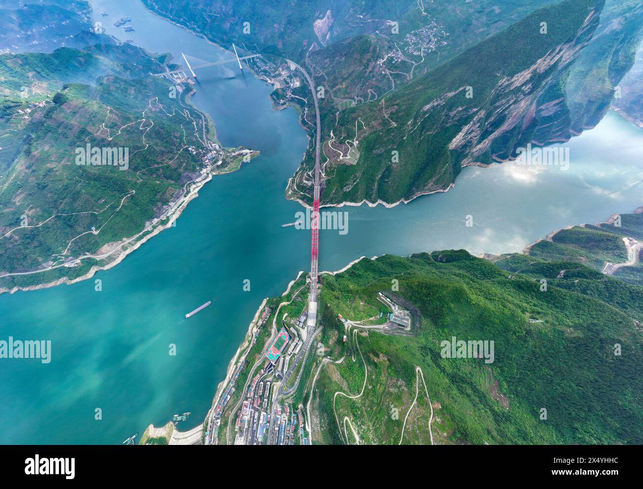 YICHANG, CHINA - MAY 5, 2024 - Ships sail in the Xiling Gorge of the ...