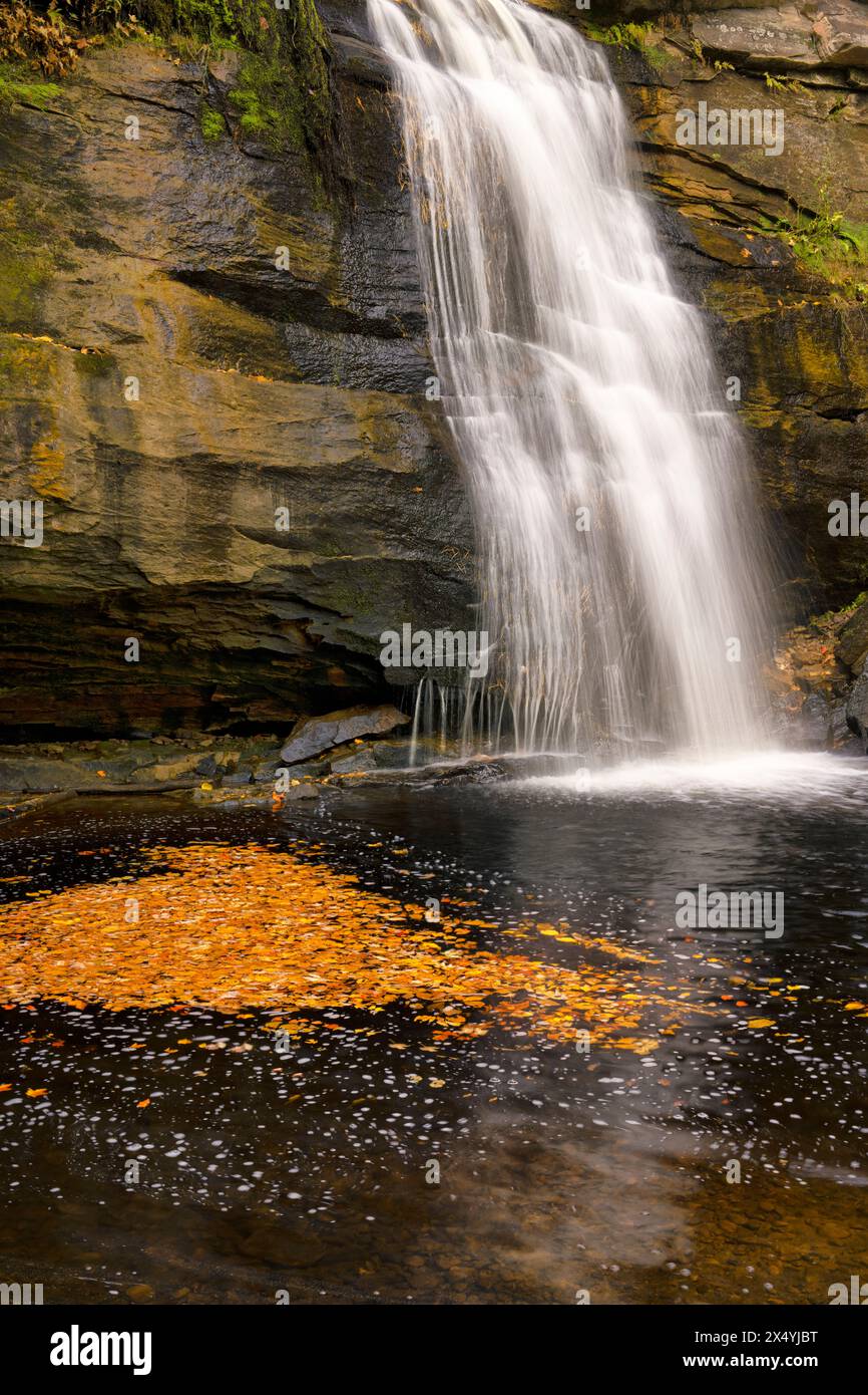 Dover Creek cascades 25 feet over Middle Hungarian Falls with a pool of ...