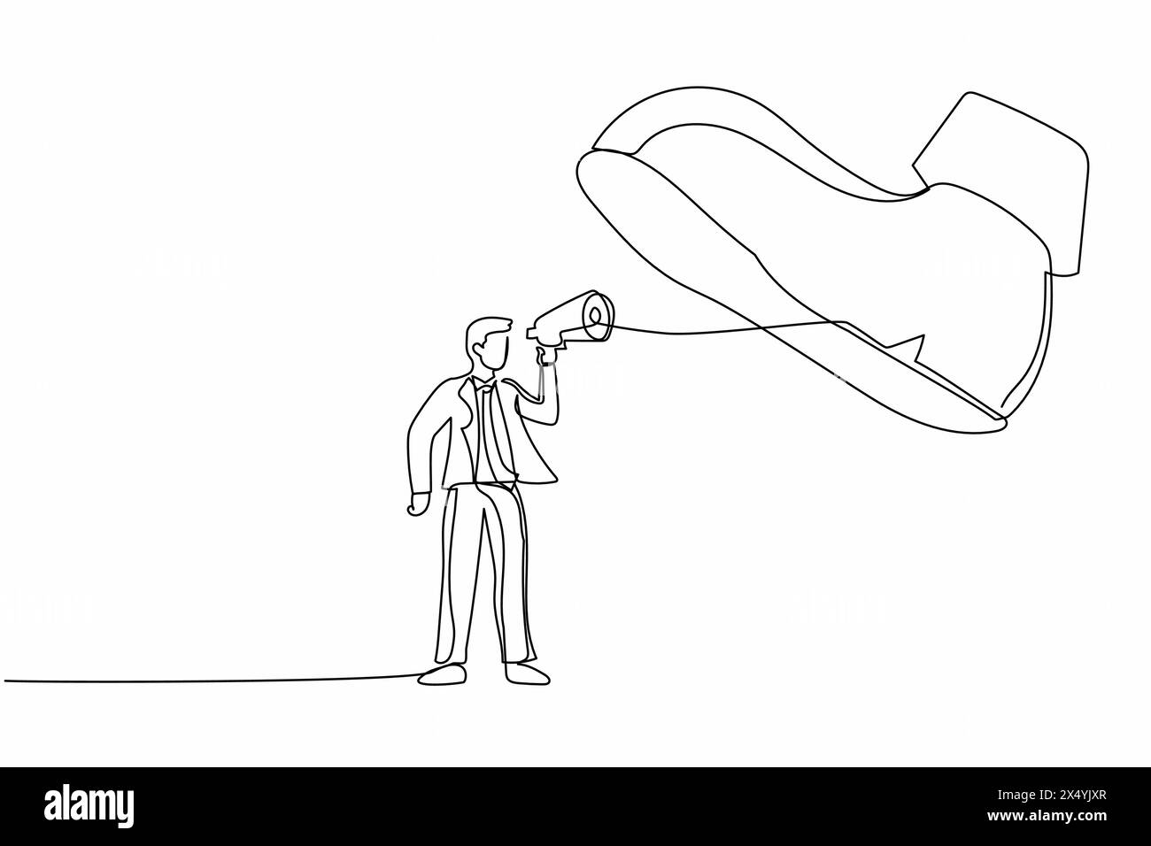 Giant foot stepping on man hi-res stock photography and images - Alamy