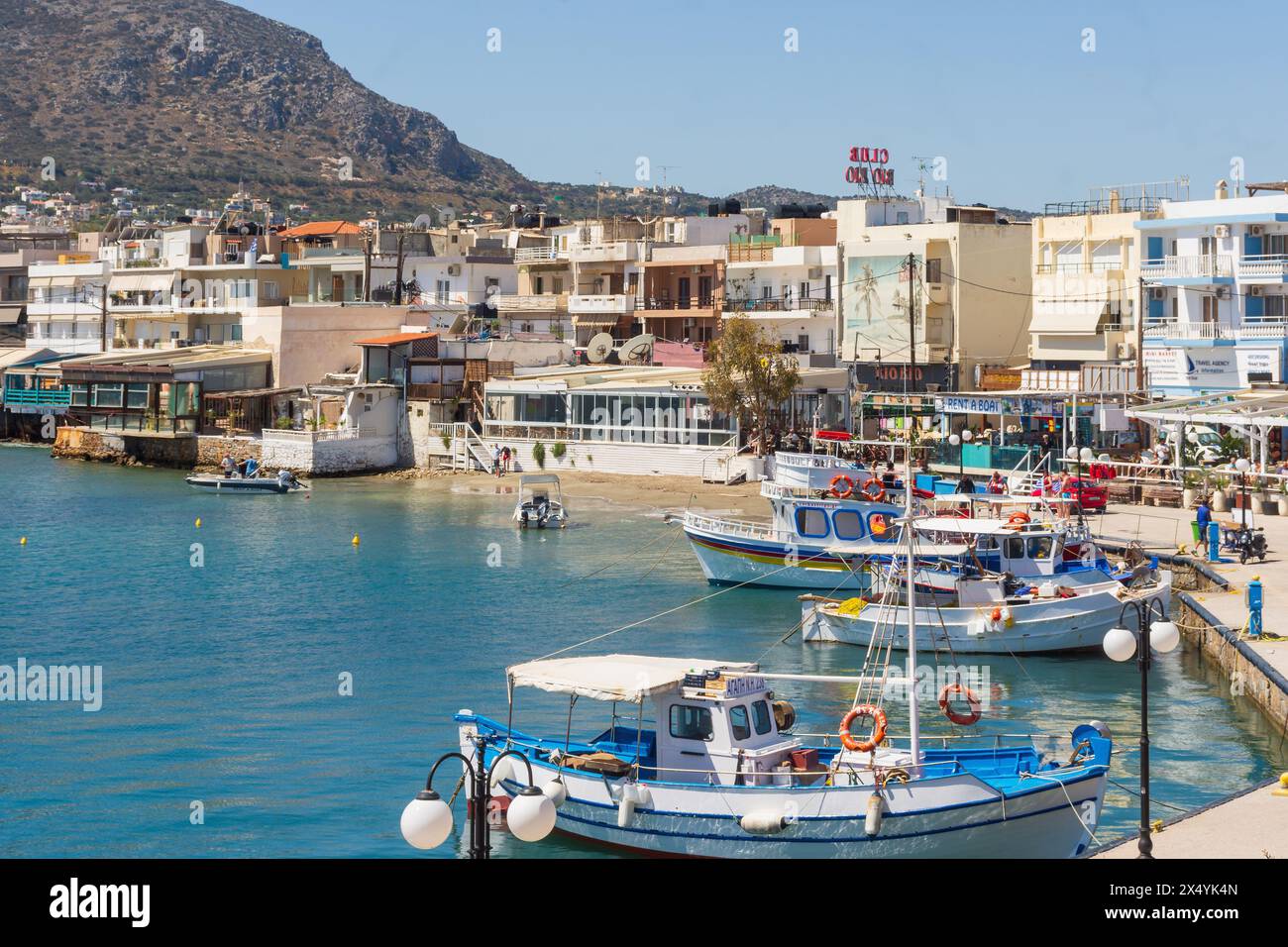 Port of Hersonissos Crete Stock Photo - Alamy