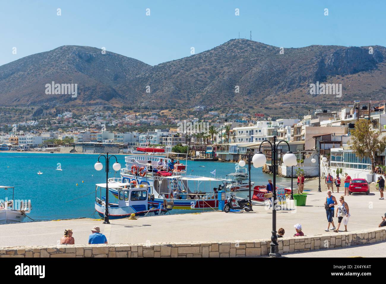 Port of Hersonissos Crete Stock Photo - Alamy