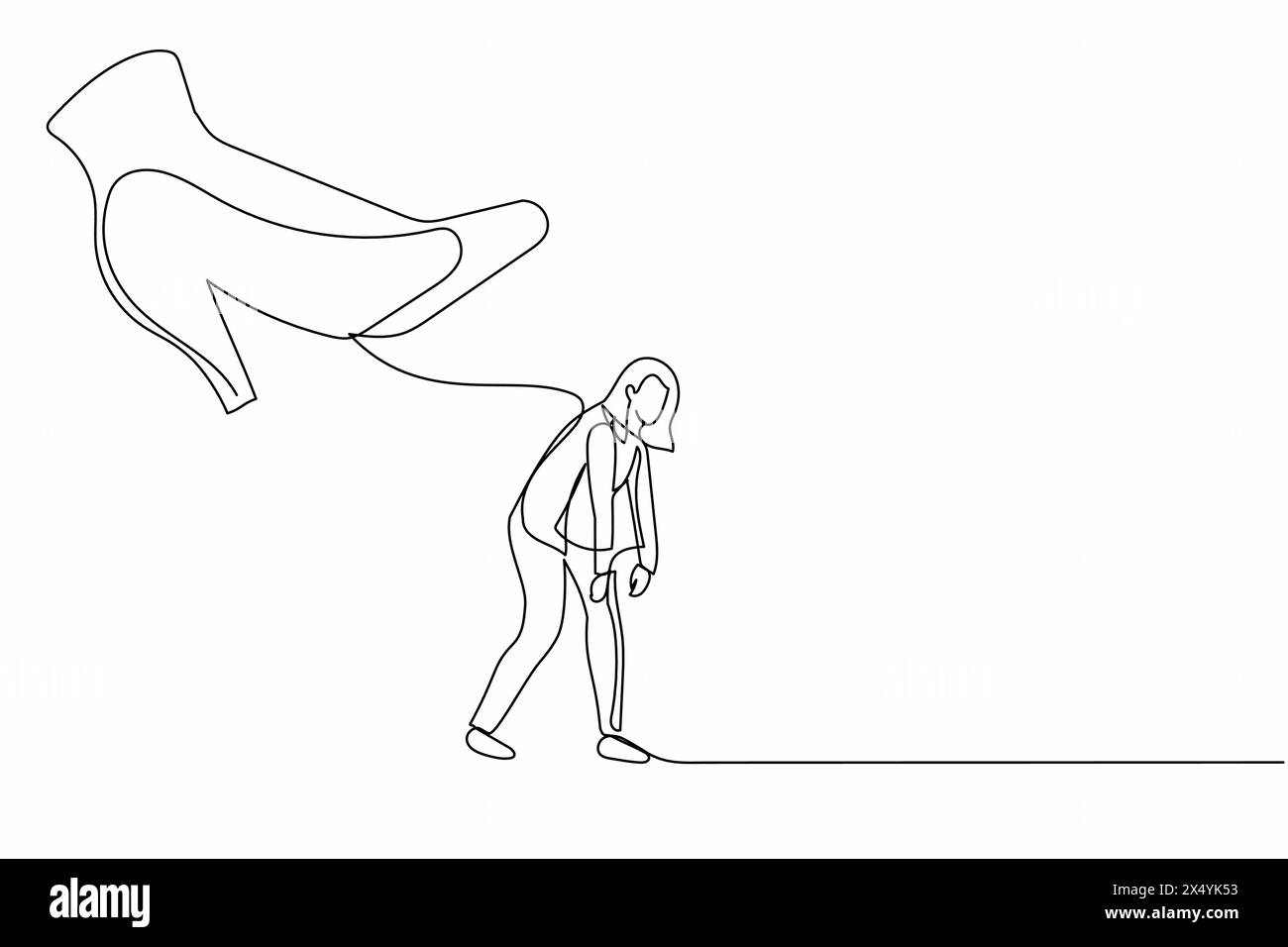 Cartoon stressed out woman Black and White Stock Photos & Images - Alamy