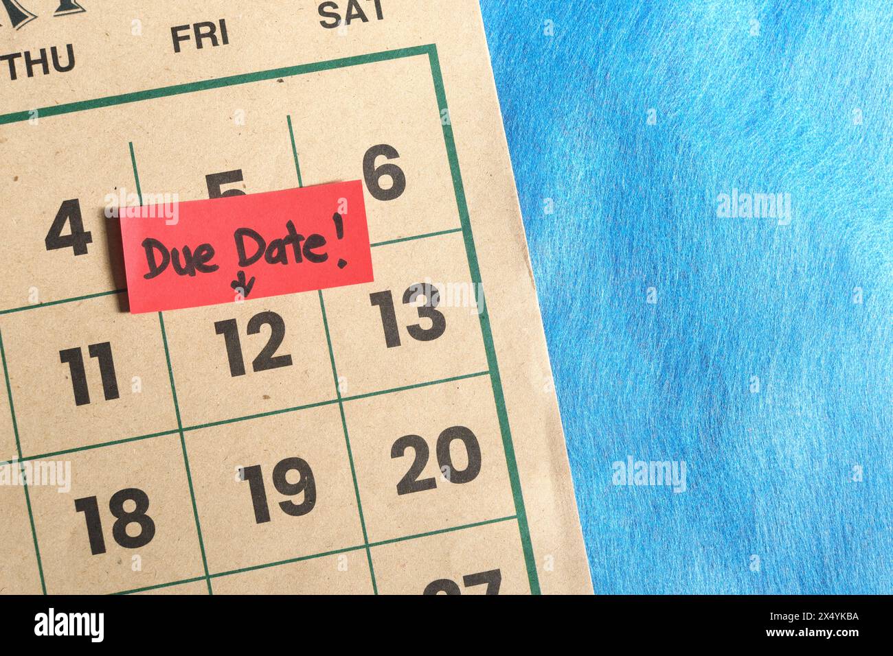 Rent due written on calendar hi-res stock photography and images - Alamy