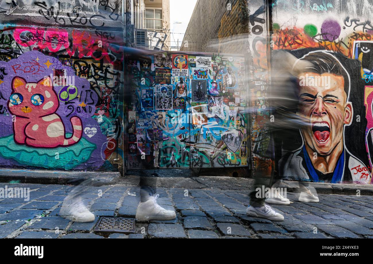 MELBOURNE, AUSTRALIA - APRIL 12, 2024: graffiti and Street Art in ...